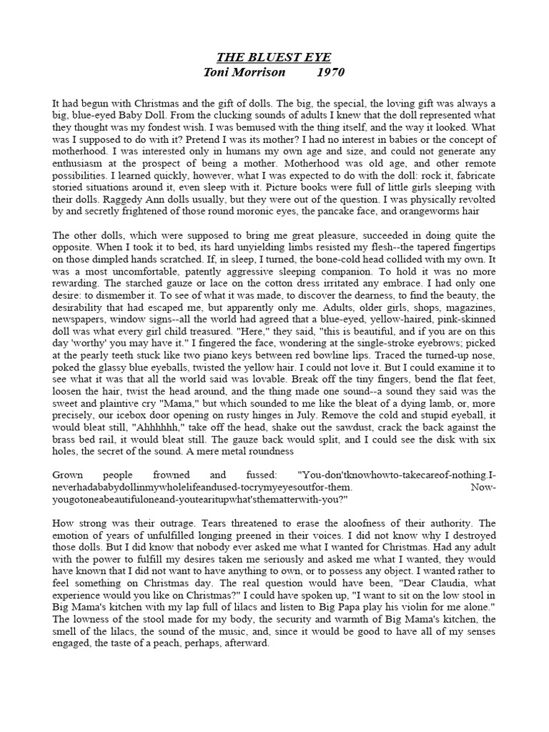 The Bluest Eye 2 | PDF
