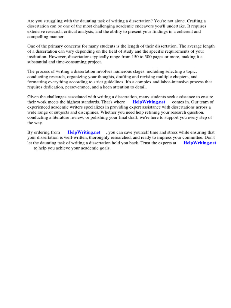 Dissertation Length Average | PDF | Thesis