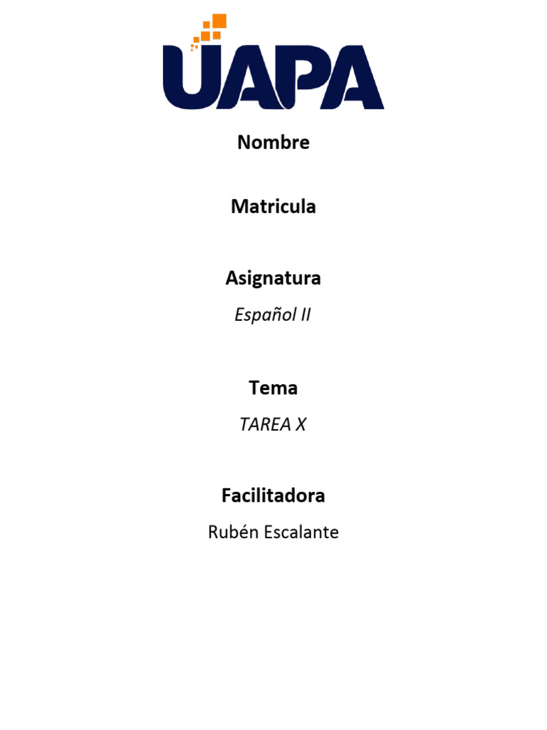 Tare 10 Español 2 | PDF