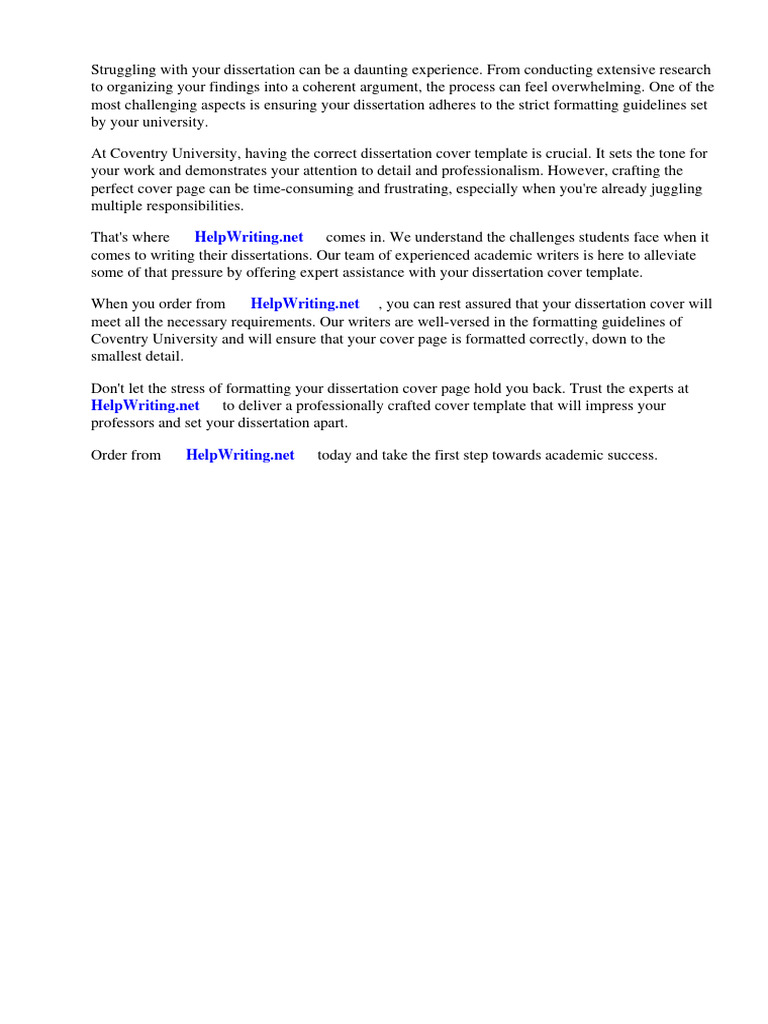 Coventry University Dissertation Cover Template | PDF | Brand | Thesis