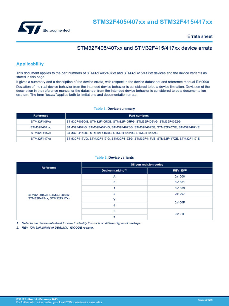 Errata Sheet | PDF | Computer Data | Computer Hardware