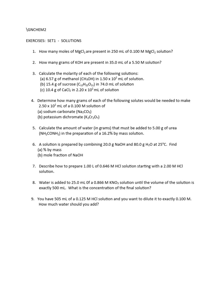 Exercises - Solutions | PDF