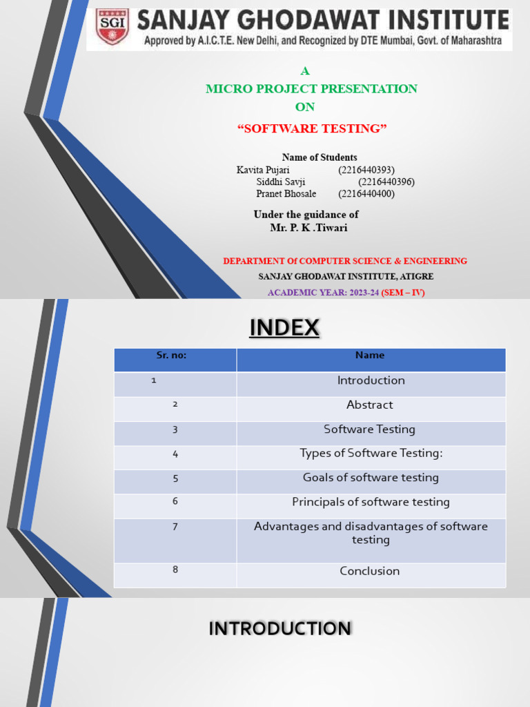 SEN PRESENTATION | PDF | Software Testing | Software