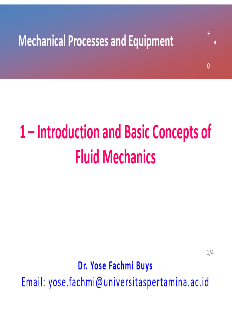 MPE W1 Intro Basic Concept | PDF | Fluid | Stress (Mechanics)