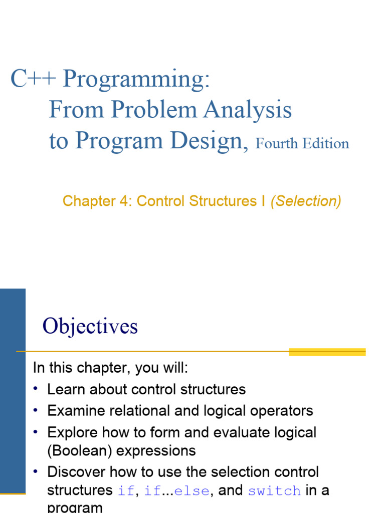 C++ Control Structures and Selection | PDF | Computers
