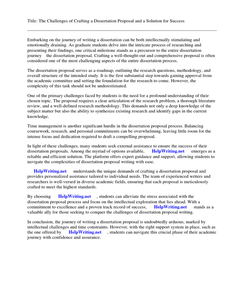 Sample of Dissertation Proposal PDF | PDF | Thesis | Doctor Of Philosophy