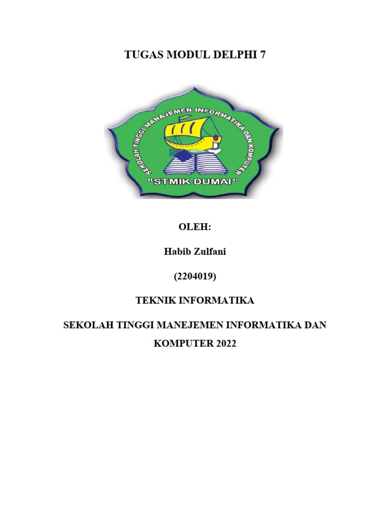 Modul Project Komputer Grafik - Habib Zulfani 2204016 | PDF