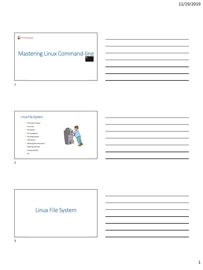 14.1 MasteringLinuxCommandLine-02-LinuxFileSystem - Handouts | PDF | Computer File | Command ...