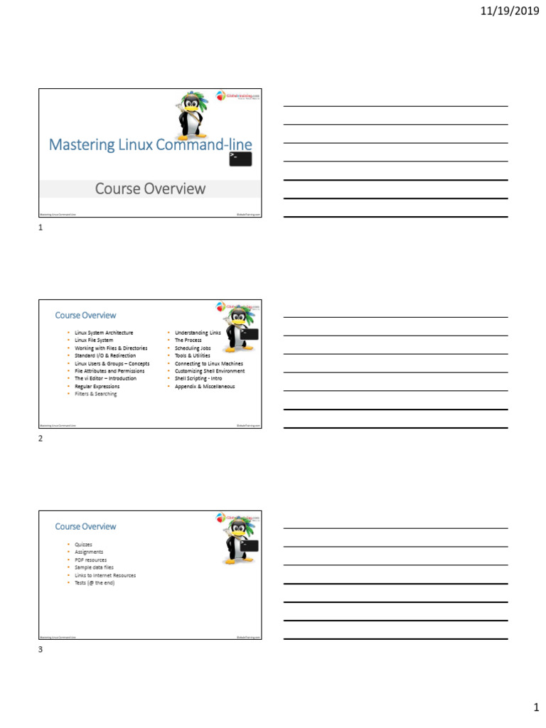 11 1 Masteringlinuxcommandline V2 0 01 Gettingstarted Handouts Pdf Unix Command
