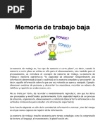 Ejercicios de Memoria de Trabajo | PDF | Memoria | Aprendizaje
