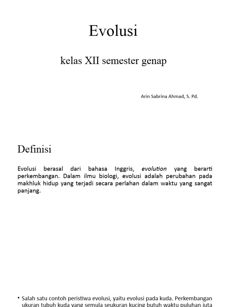 Evolusi | PDF | Filsafat