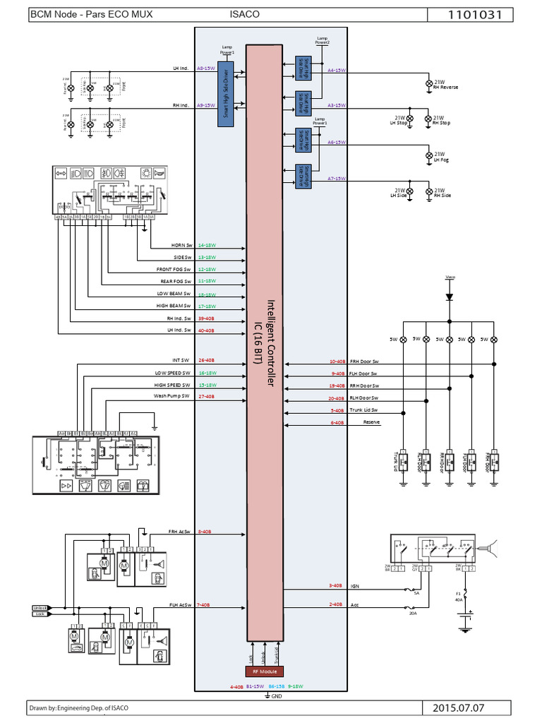 BCM Wiring Diagram Overview | PDF | Vehicle Technology | Private Transport