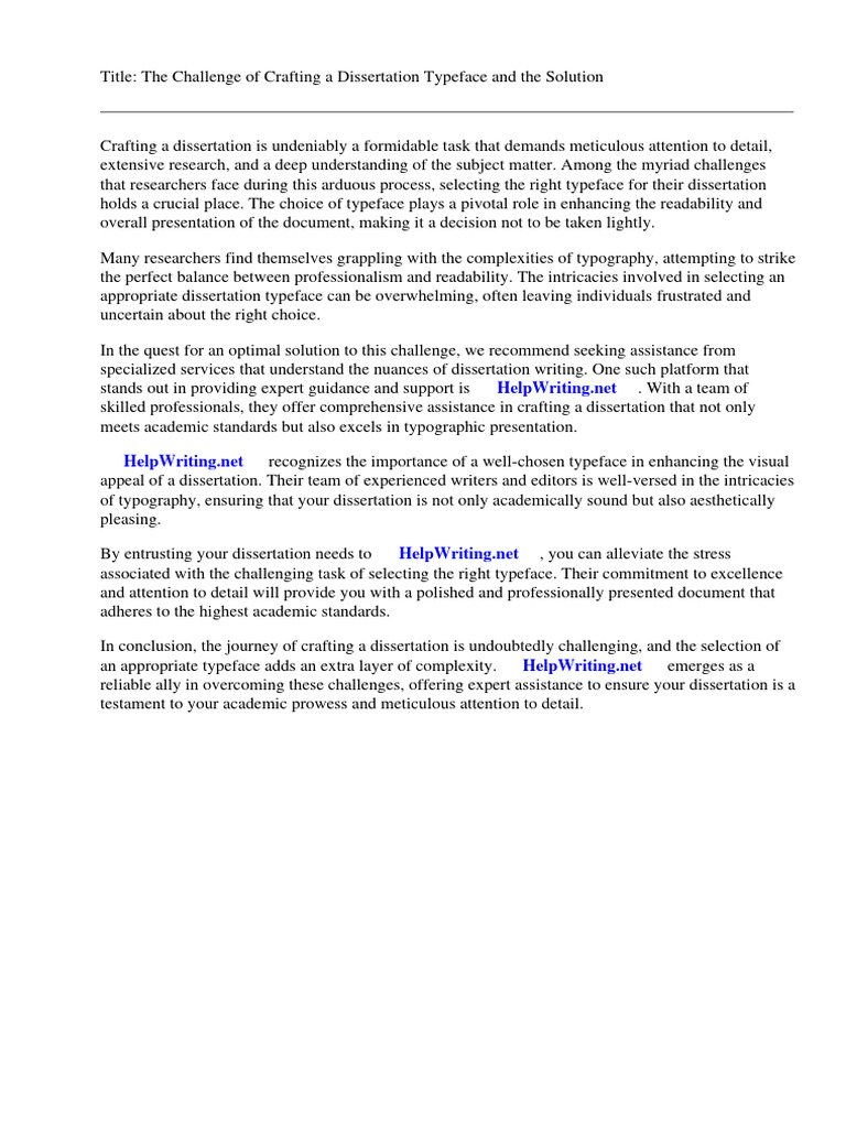 Dissertation Typeface | PDF | Typefaces | Typography