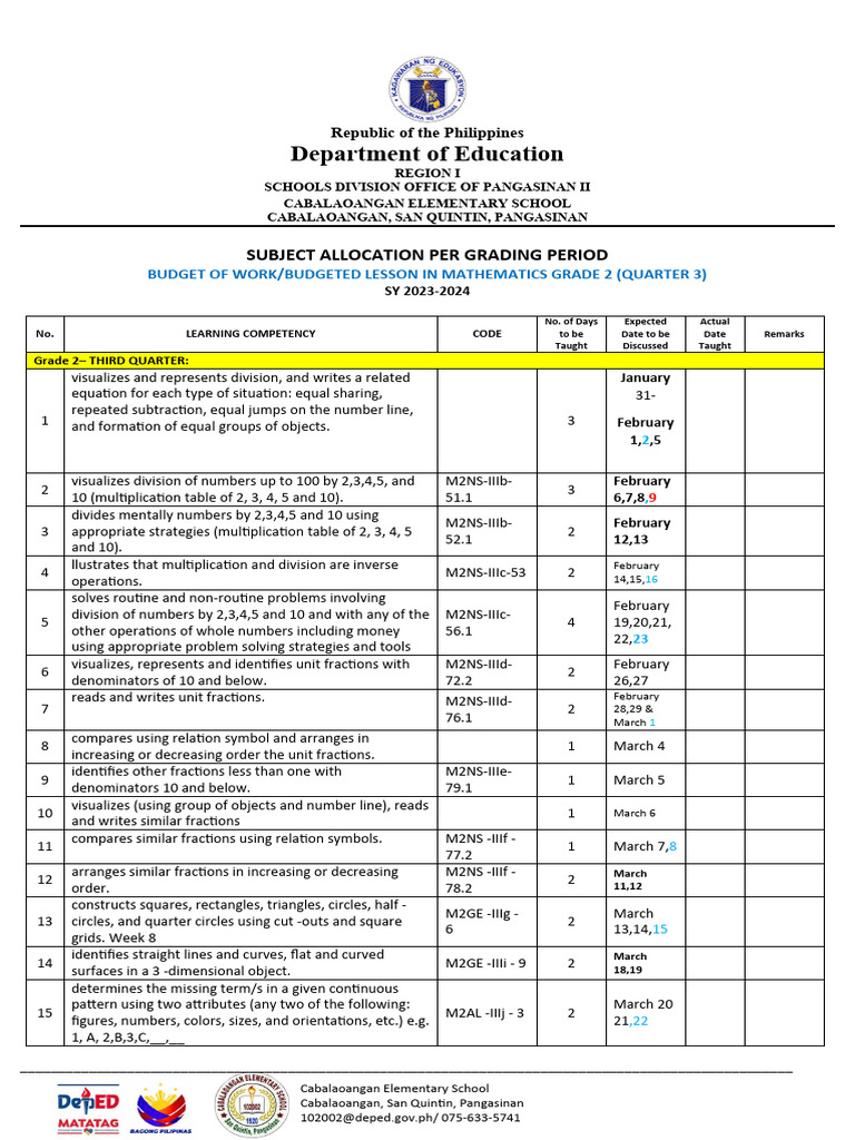 Bow Math 2 Third Quarter | PDF