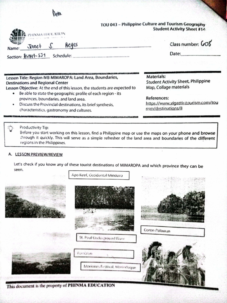 Reyes, Janet S. (Tou 042 Module 14) | PDF