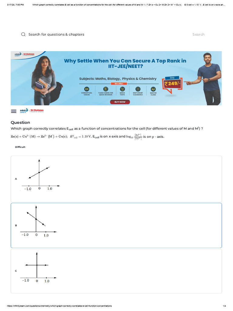 Electrochemical Cell Graph Analysis | PDF | Electricity | Physical ...