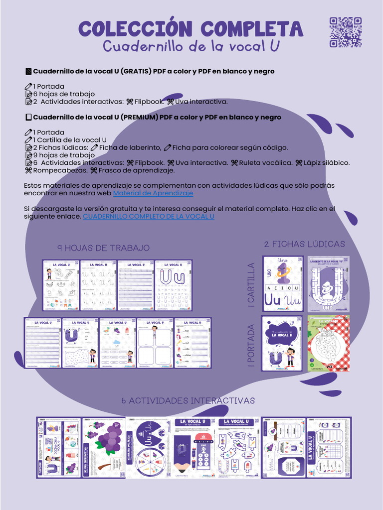 Cuadernillo Interactivo de la Vocal U | PDF | Servicio de redes ...