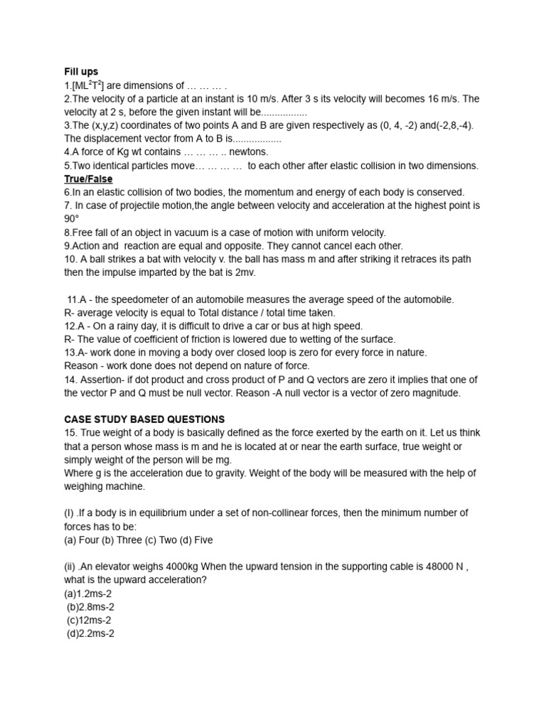 Assignment | PDF | Collision | Force