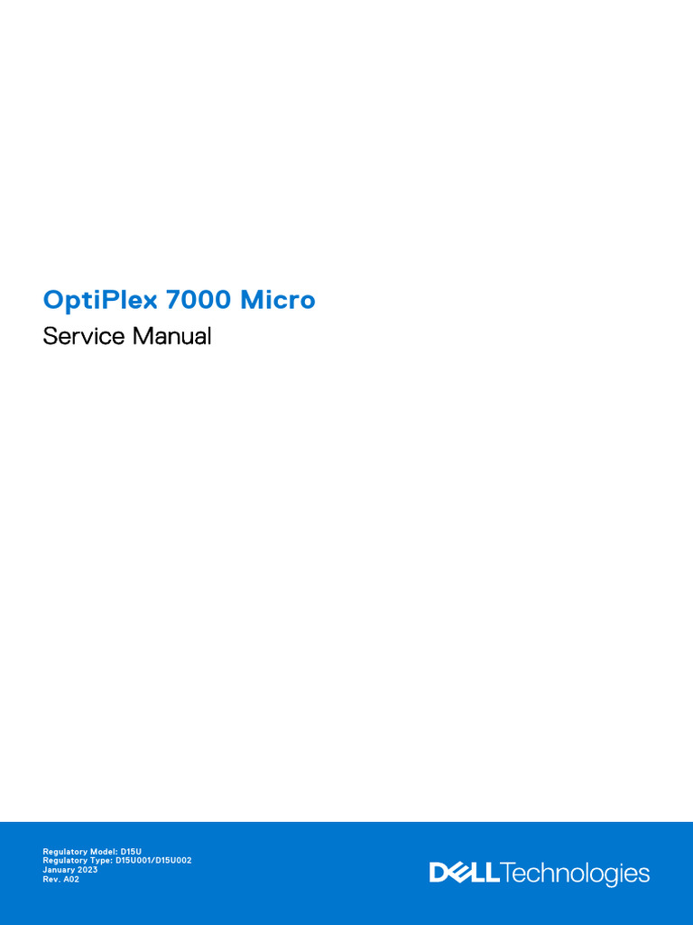Optiplex 7000 MFF SM en Us | PDF | Electrostatic Discharge | Computer ...