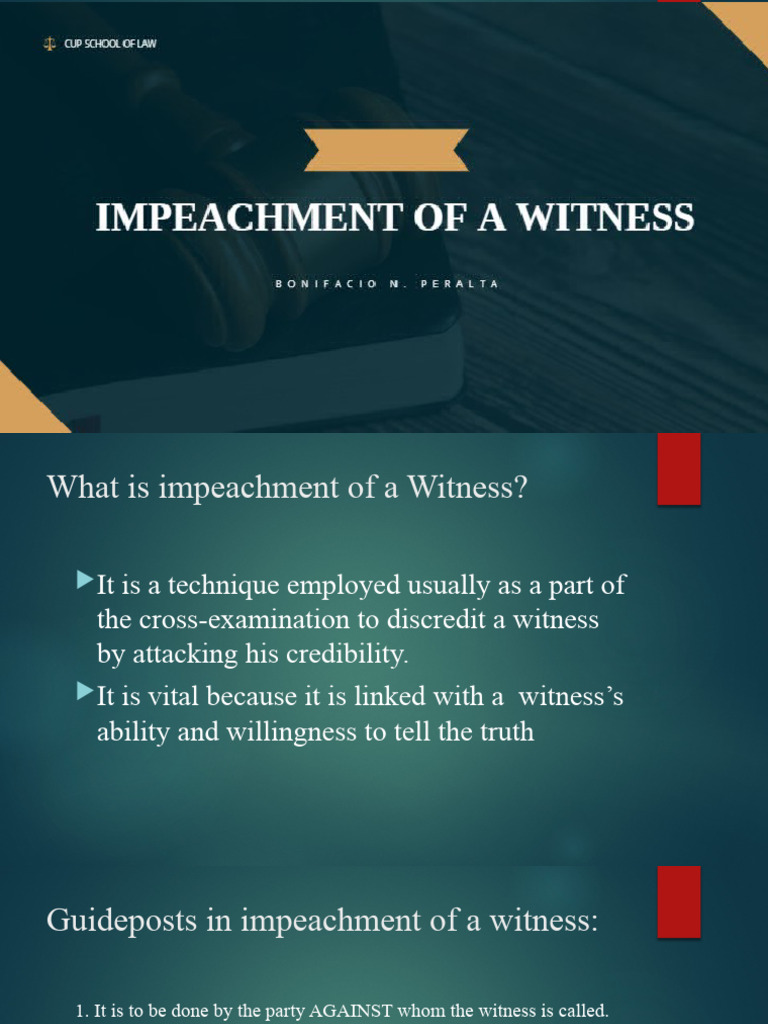 Finals in Evidence | PDF | Witness Impeachment | Witness