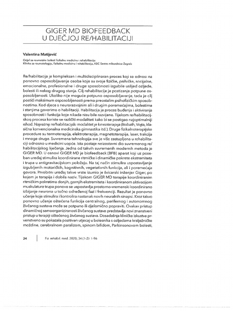 Giger MD Biofeedback | PDF