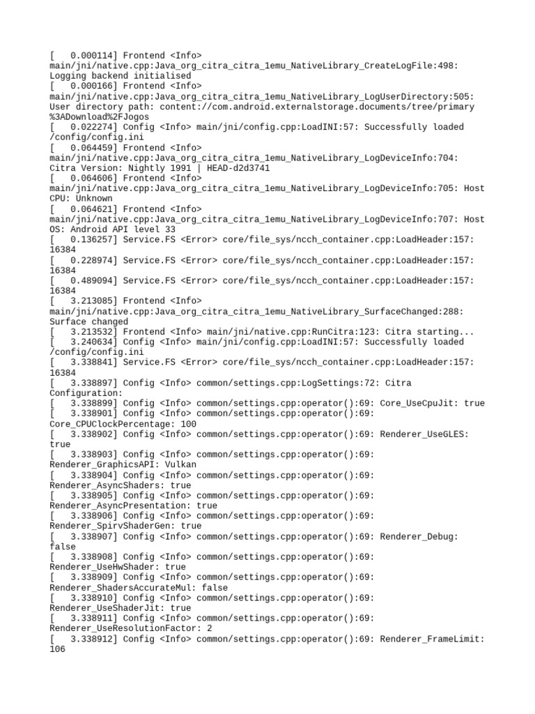 citra_log | PDF | Operating System Technology | Operating System Families