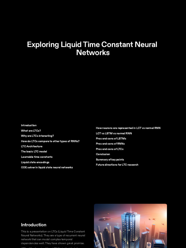 Liquid Neural Networks Presentation | PDF | Artificial Neural Network ...