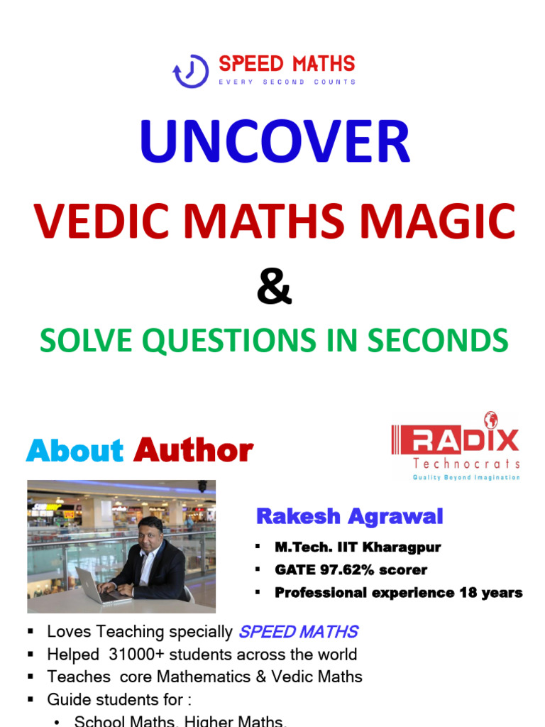 Vedic Maths for Quick Problem Solving | PDF | Mathematics | Multiplication