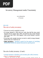 King SafetyStock | PDF | Standard Score | Variance