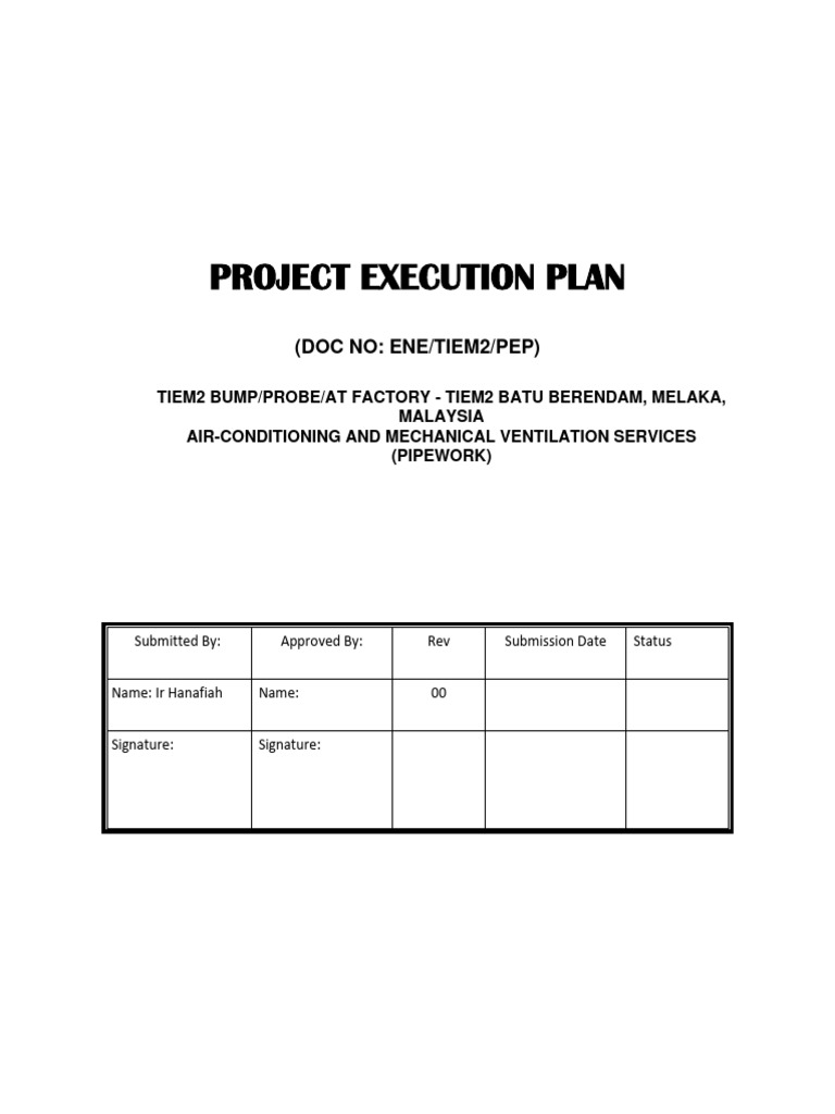 TIEM2 Project Execution Plan Overview | PDF | Quality Assurance