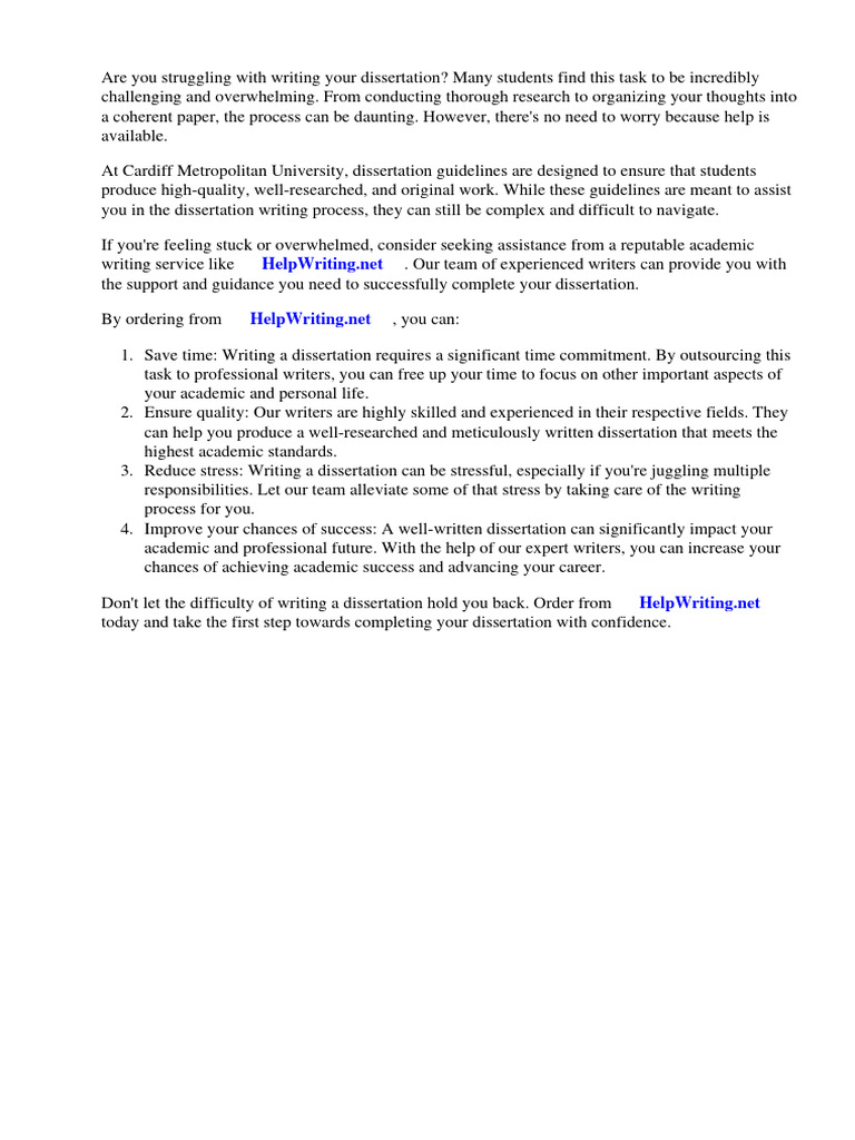 Cardiff Metropolitan University Dissertation Guidelines | PDF | Brand | Digital Marketing