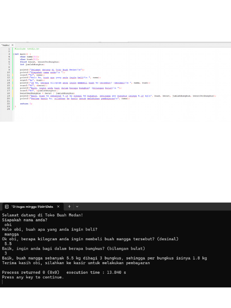 Tugas Pemograman Minggu 5 | PDF