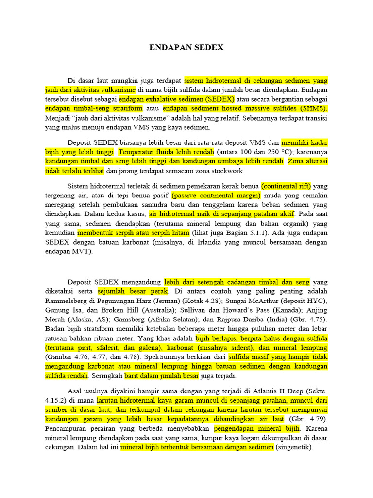 Endapan Sedex | PDF