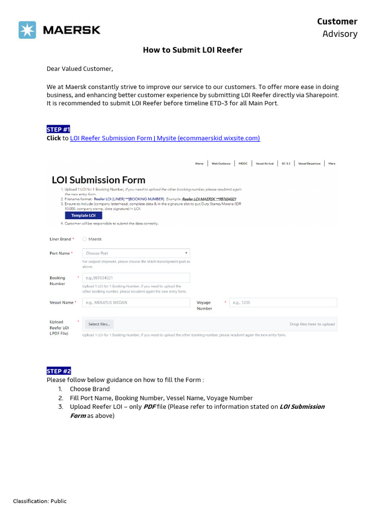 Submit LOI Reefer via Sharepoint | PDF | Business