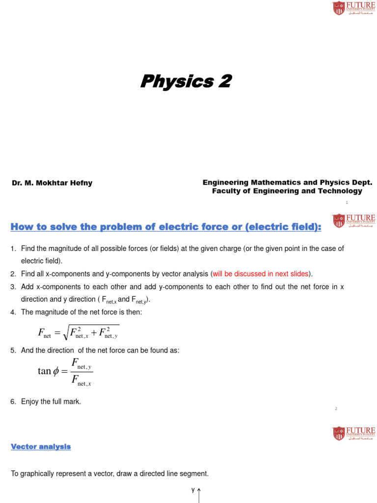 Vectors | PDF | Euclidean Vector | Electric Field