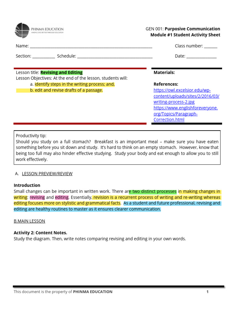 Editing Revising Download Free Pdf Editing Human Communication