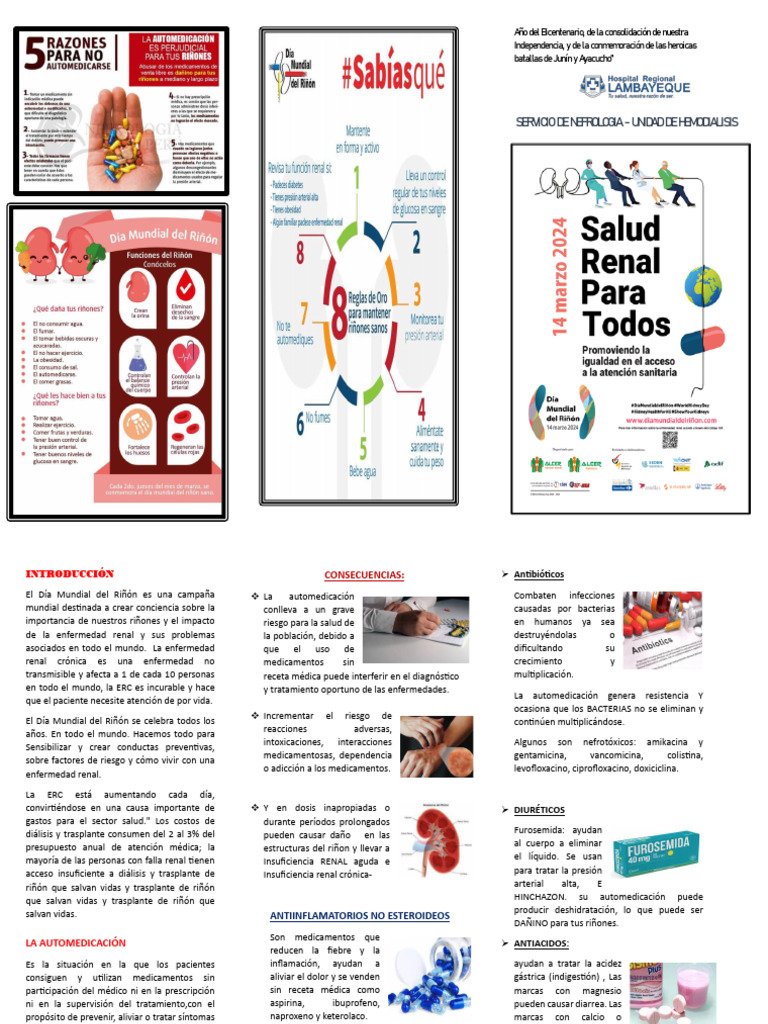 triptico 1 | PDF | Trasplante de riñón | Enfermedades y trastornos