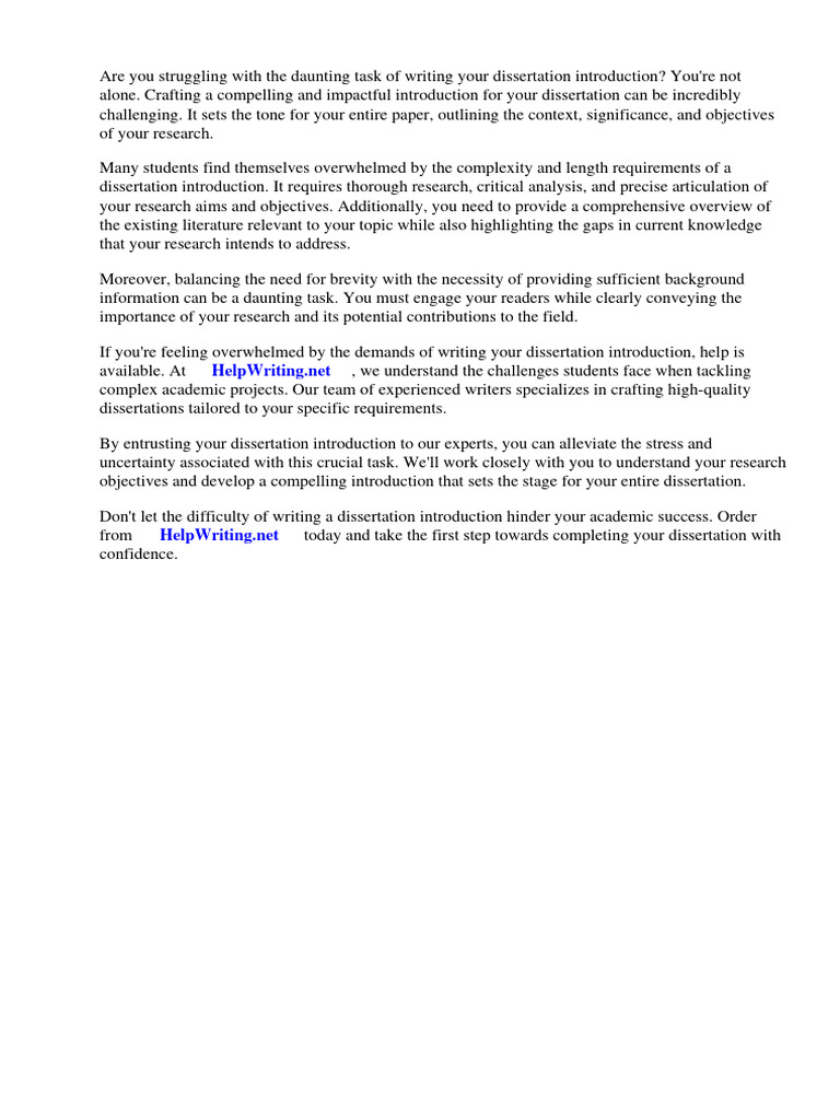 Dissertation Introduction Length | PDF | Thesis