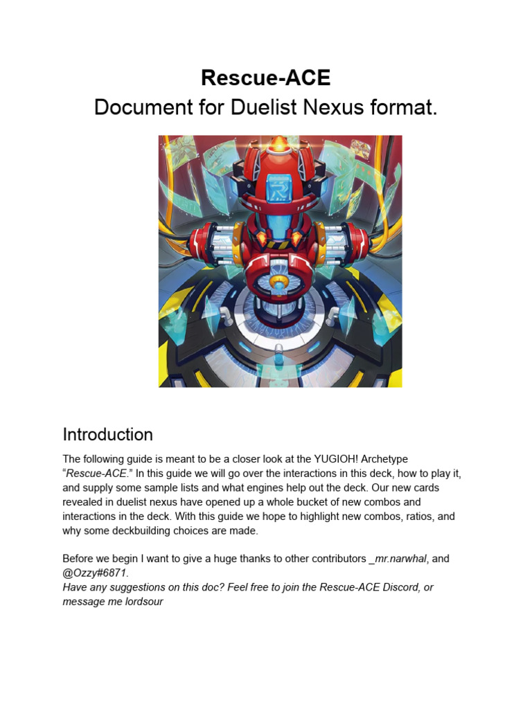 Rescue-ACE Doc Post Dune. | PDF