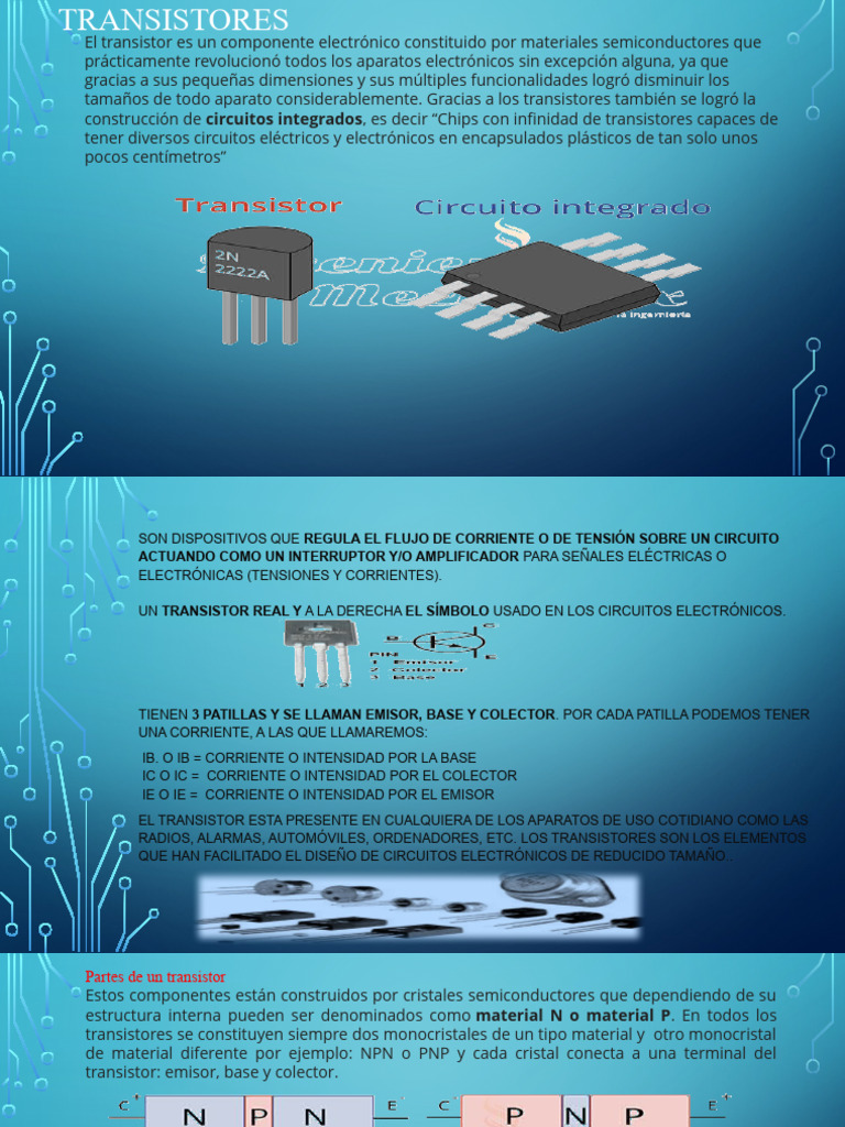 Funcionamiento y Tipos de Transistores | PDF | Transistor | Transistor ...