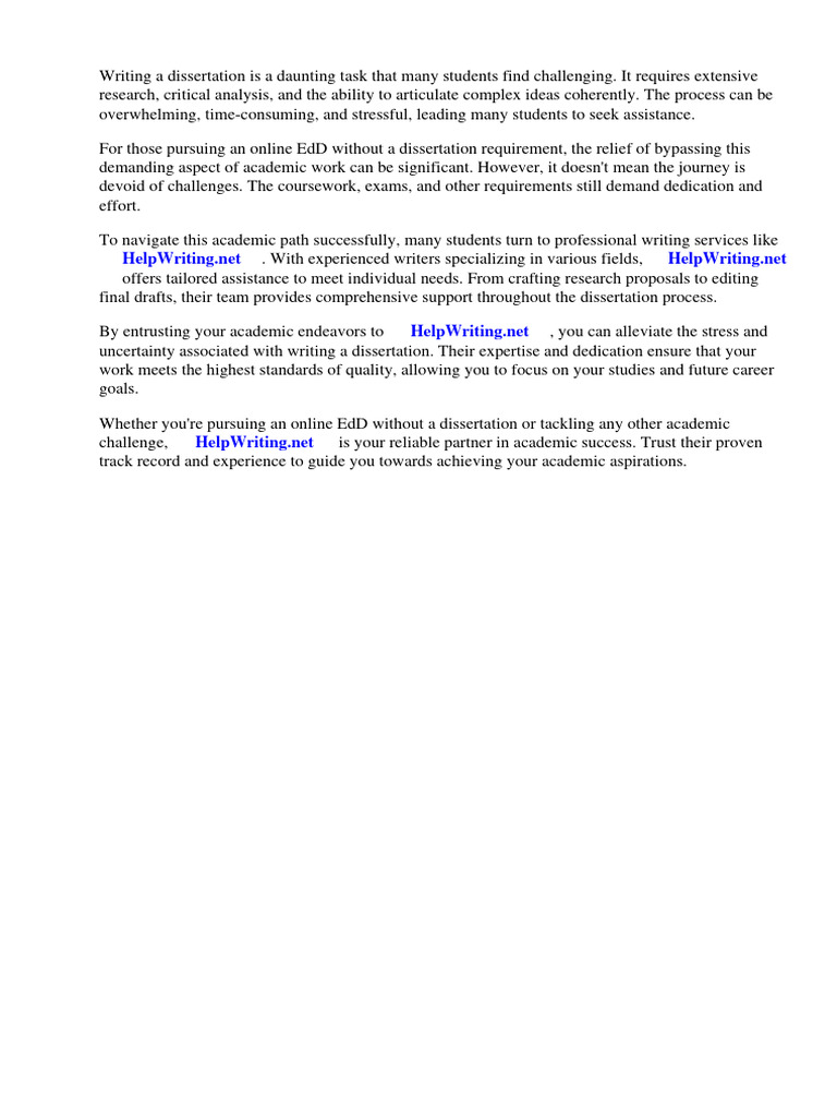 Online Edd Without Dissertation | PDF | Doctorate