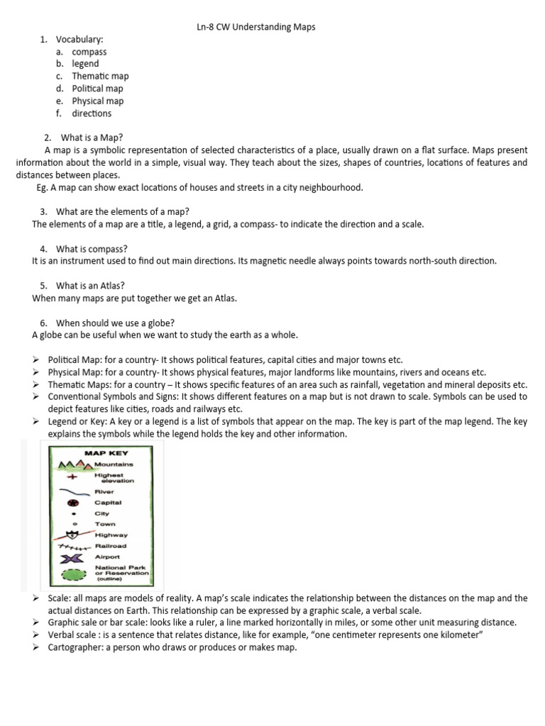 GR 4 CW LN 8 Understanding Maps | PDF | Map | Cartography