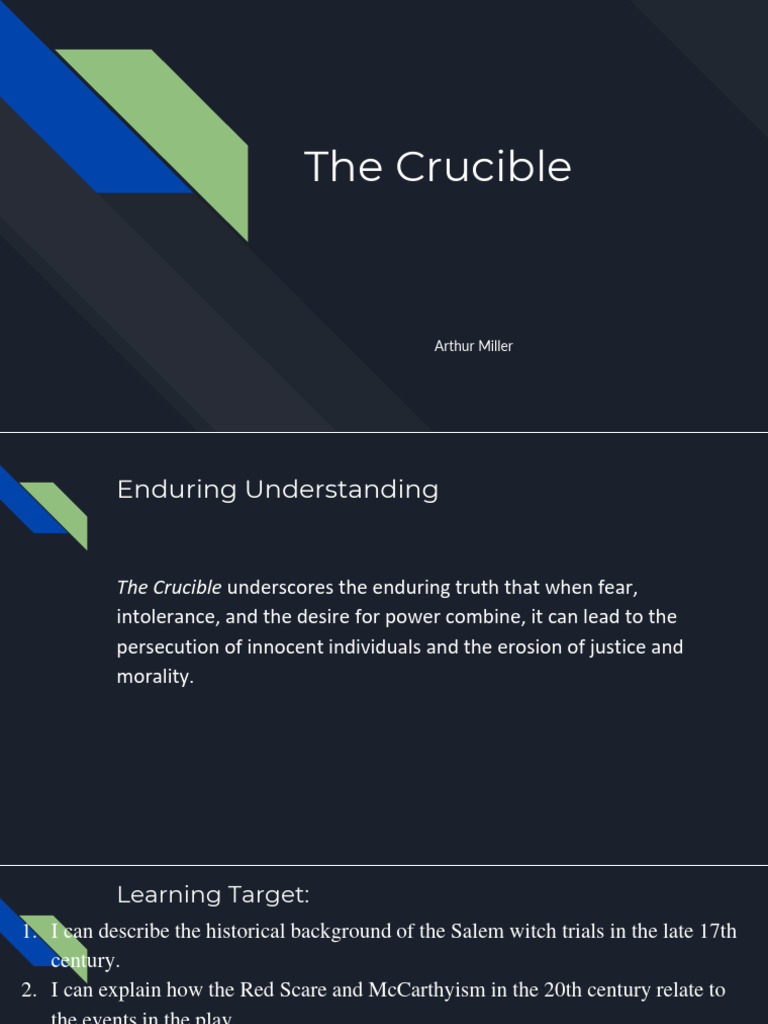 The Crucible: Themes and Analysis | PDF