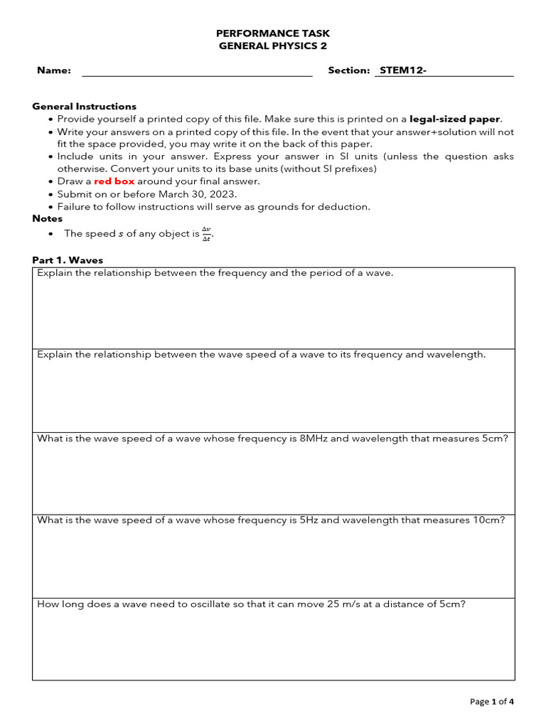 Performance-Task-General-Physics-2 | PDF | Electromagnetic Radiation | Electromagnetic Spectrum