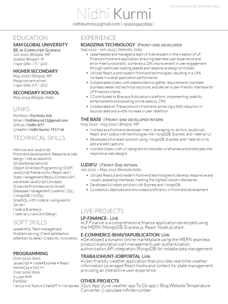 Nidhi Kurmi | PDF | Web Application | Java Script