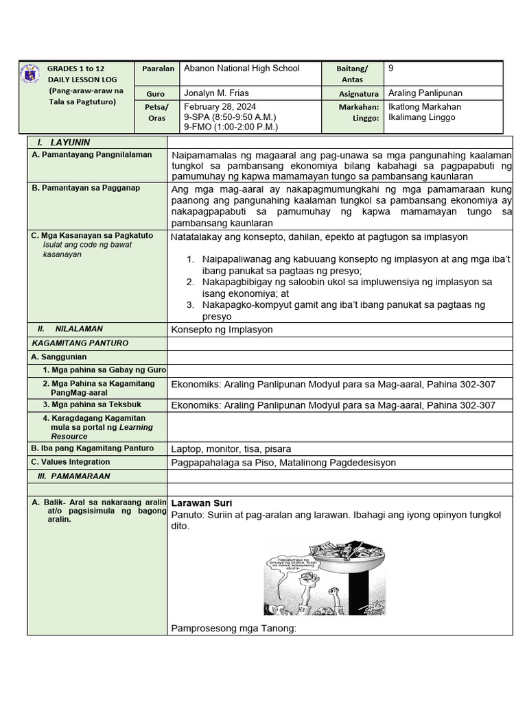 DLL Konsepto NG Implasyon | PDF