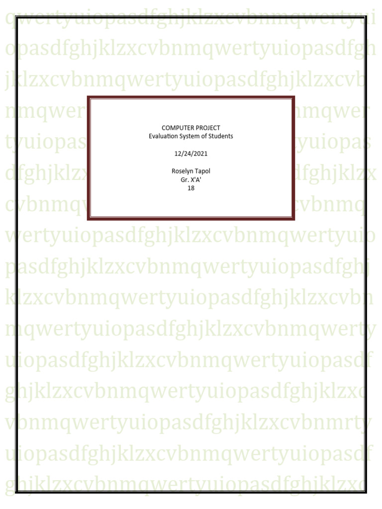 Computer Project | PDF | Text File | Information Technology Computer Project | PDF | Text File | Information Technology