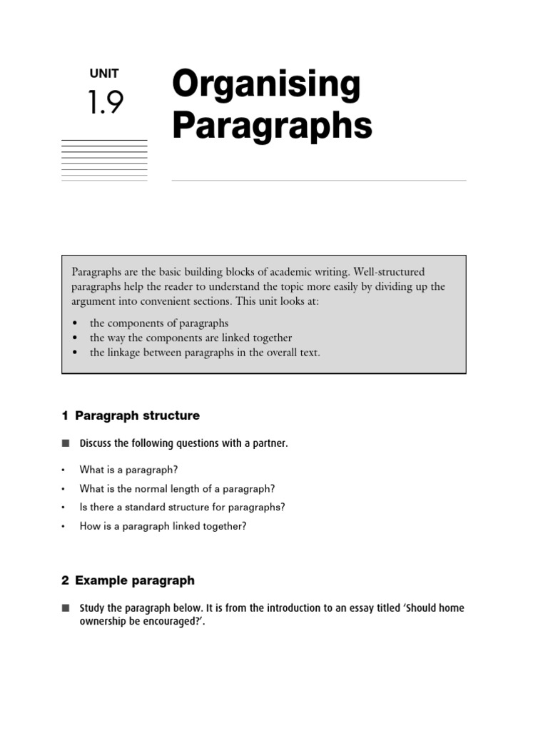 1.9 Organising Paragraphs | PDF | Unemployment | Microsoft