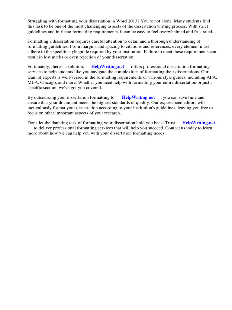 Formatting Dissertation in Word 2013 | PDF | Microsoft Word | Icon ...