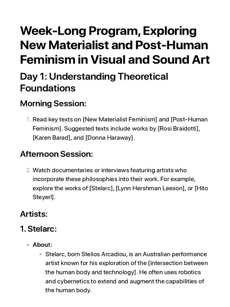 Exploring New Materialist and Post-Human Feminism in Visual and Sound ... Exploring New Materialist and Post-Human Feminism in Visual and Sound ...